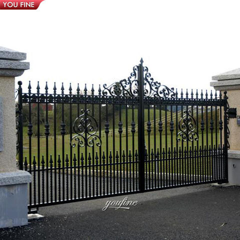 Outdoor Large Door Iron Gates Wrought Iron Gate $3980 - Wholesale China ...