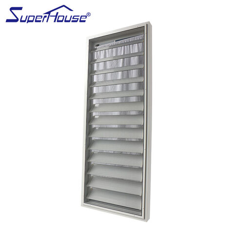 Aluminum Insulated Glass Sun Louver Windows Louvre Window Factory ...