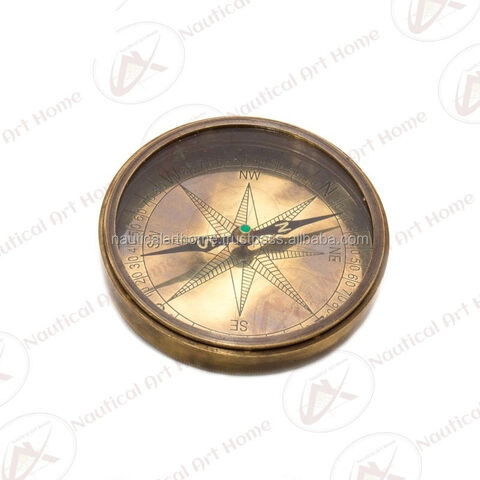 Antique Marine Titanic Compass 3" With Leather Case - Nautical Brass ...