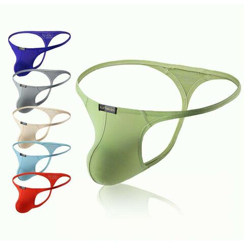 Men's Thong CHICTRY Men's Shiny Silky Thong Underwear - Low Rise G ...