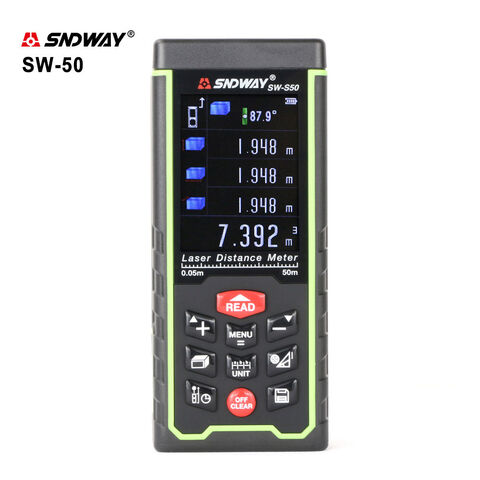 Sndway Color Screen 50m Laser Range Finder Distance Tape Measure ...