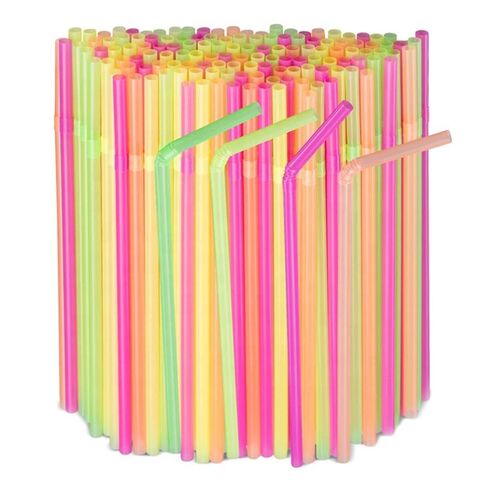 Neon Flexible Disposable Plastic Bending Straws Drinking 6mmpopular $0. ...