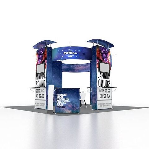 Anew Design Fashion 20x20ft Portable Aluminium Tension Fabric Exhibition Trade Show Booth ...