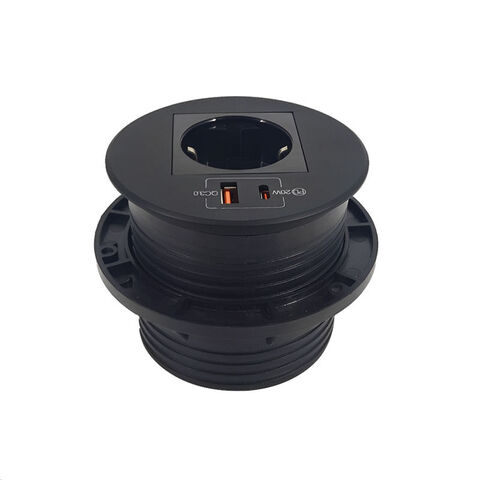 Buy Wholesale China New Hidden Built In Desk Smart Desk Round Grommet ...