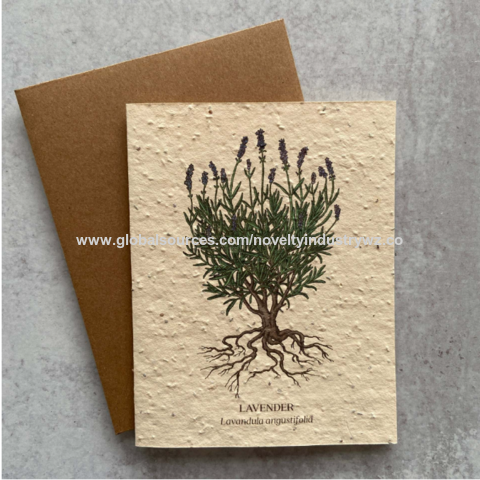 Promotional Custom Seed Paper, Customer Size Ecological Paper Card Logo ...