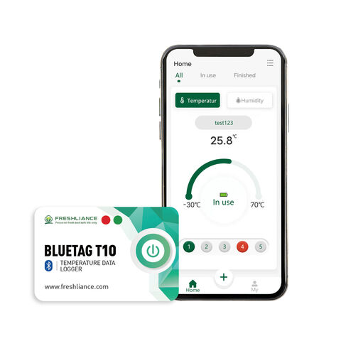 2023 New Model Ble Temperature Sensor Beacon Temperature Data Logger $6 ...