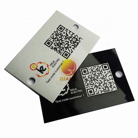 Custom Stainless Steel Label Metal Barcode Logo Tags - China Wholesale ...