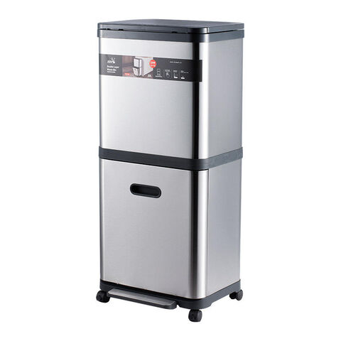 30l Double Layers Kitchen Trash Bin Stainless Steel Multifunctional Trash Can $31.87 - Wholesale ...