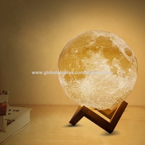 Buy Wholesale China 3d Printing Moon Light With Stand Yellow Warm White ...