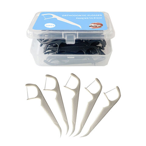 Biodegradable Tooth Cleaner Orthodontic Floss Plastic Angled Toothpick Wax Teeth Flossing Bulk Flat Dental Floss Stick Picks China Wholesale Credit Card Dental Floss With Long Handle 0.02 from Shandon...