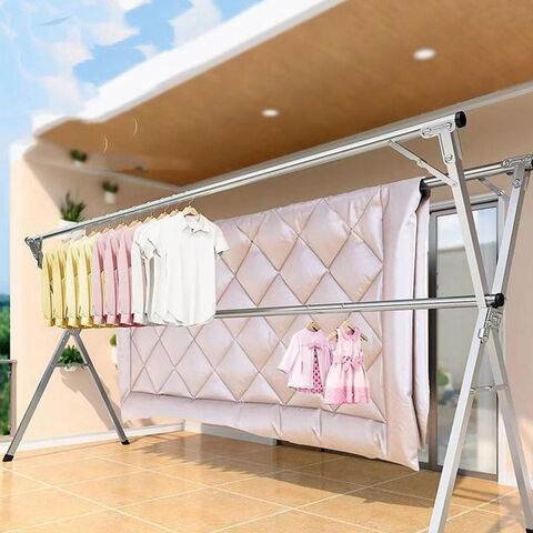 High Quality Wholesale Folding Metal Hanger Display Clothes Rack ...