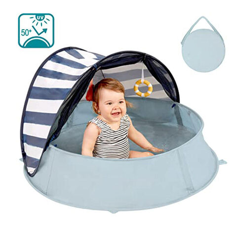 Marine Blue Playpen Canopy Portable Foldable Uv Sun 50+ Protect Pool ...