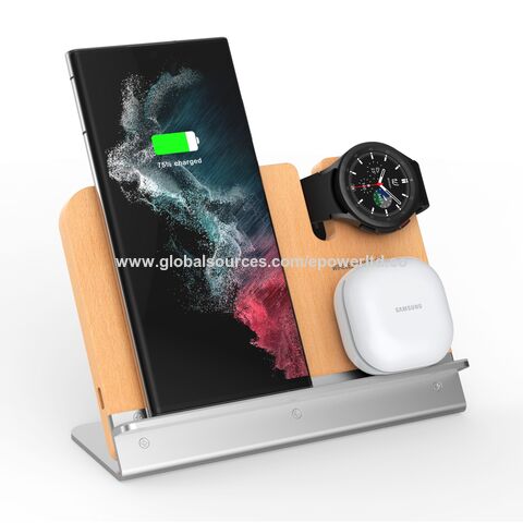Buy China Wholesale 3 In 1 Bamboo Fast Charging Stand Desktop Wireless ...