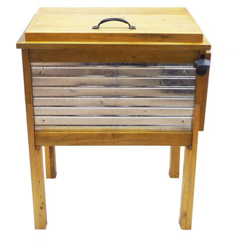 Buy China Wholesale 51l Retro Wooden Table Cooler Box Ice Cooler Chest ...