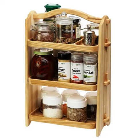 Buy Wholesale China Wooden Rack 3 Tiers Storage Storage Rack Ash Wood ...