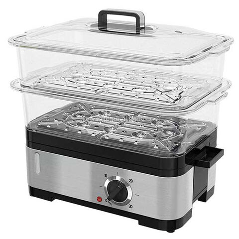 Steam Cooker 2 Tier Electric Multi Cooker Food Steamer With 30 Minutes ...