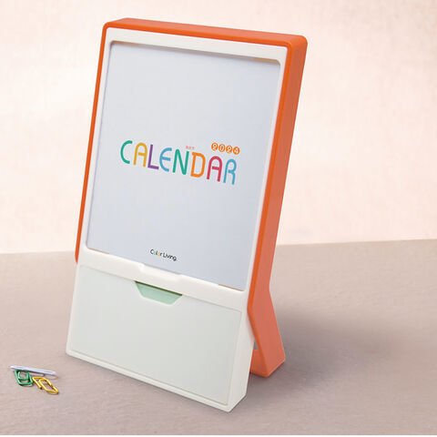 Buy Wholesale China Plastic Frame Calendar With Note Box Desktop ...