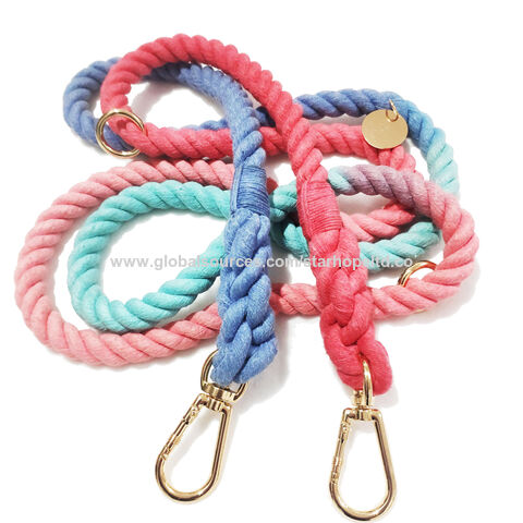 Pure Handmade Double Head Multifunctional All Cotton Rope Pet Leashes ...