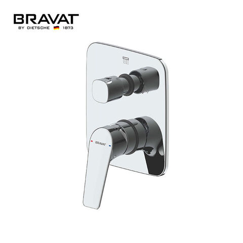 Bravat Bathroom 2-function 3-function Built-in Bath Shower Mixer Trim ...