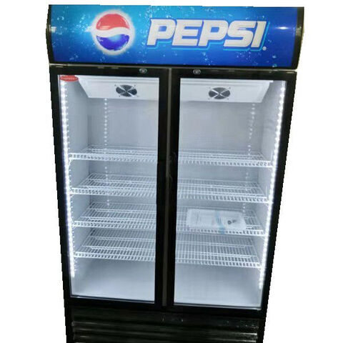 Factory Supermarket Double Door Glass Door Pepsi Beverage Display ...