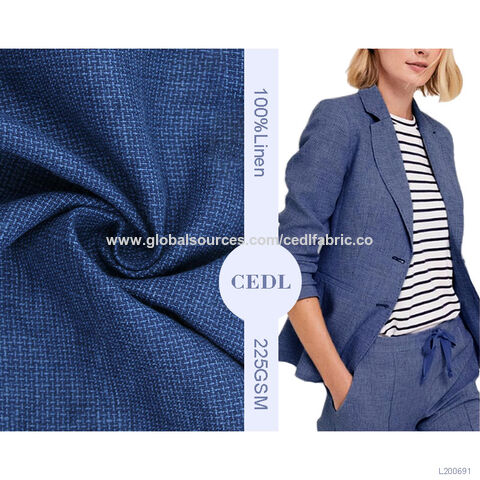 One-stop Service Pure Linen Spun Yarn Dyed Natural Fibre Fabric For ...