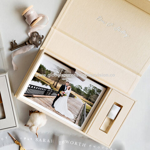 Buy Wholesale China Custom Crystal Usb Flash Drive Linen Box Usb ...