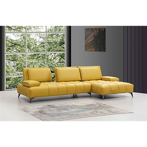 Yellow leather sofa for sale store