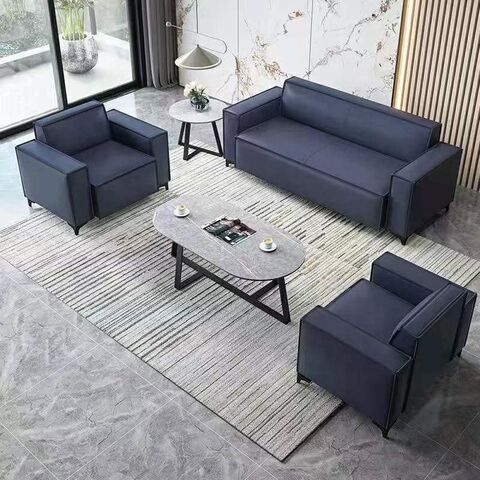 Buy Wholesale China High Quality Office Reception Sofa Leather Sofa Set ...