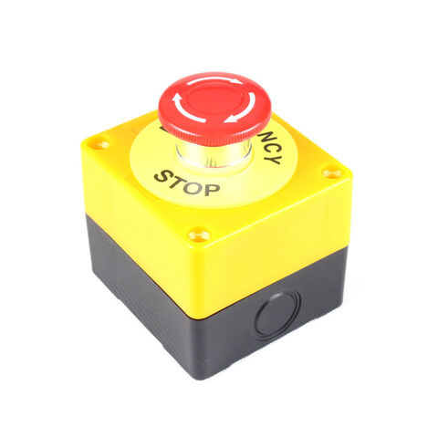 La37 Waterproof Mushroom Head Rotary Emergency Stop Button Box ...