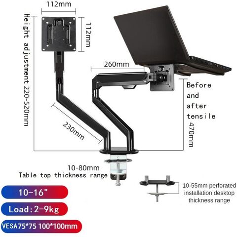 Buy Wholesale China Hillport Laptop Monitor Arm Computer Mount Drawing ...