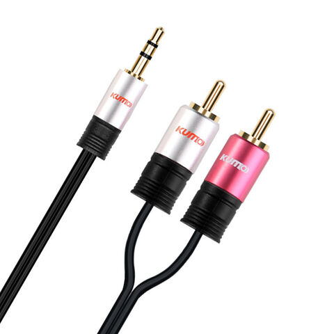 Car Audio With 3.5mm Male To 2 Rca Plugs Audio Jack Y Splitter For Rca ...