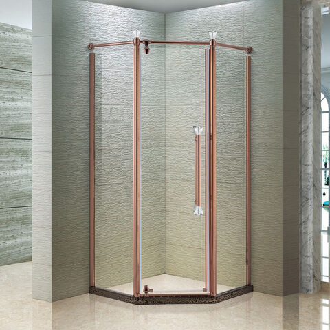 Philippines Screen Glass Pivoted Hinges Cabin Design Bathroom Gold ...