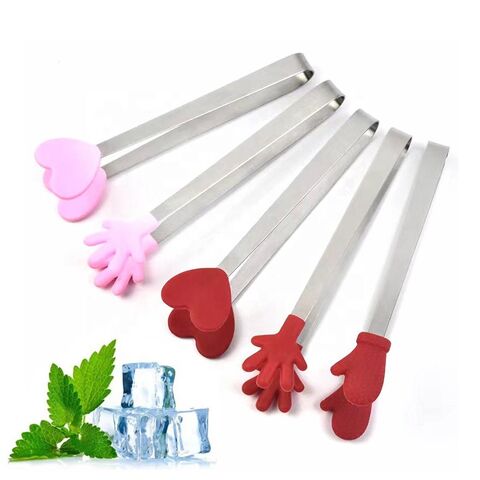 Buy Wholesale China 5 Inch Silicon Food Tong Mini Tongs Utility Bbq Ice ...