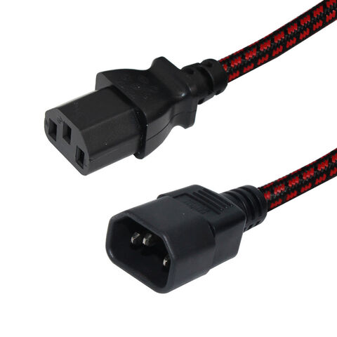 Buy Wholesale China Nylon Braid Jacket Cable Power Cord Iec C15 ...