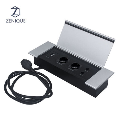 Office Conference Desktop Tabletop Flip Cover Sliding Socket Desktop ...