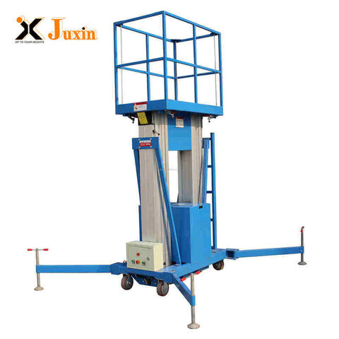 Portable Elevated Double Mast Aluminium Aerial Platform Hydraulic ...