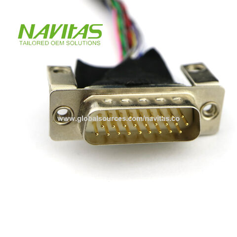 Buy Wholesale Taiwan Amphenol Fci D-sub 26p Male 3 Row Gold Plug Cable ...