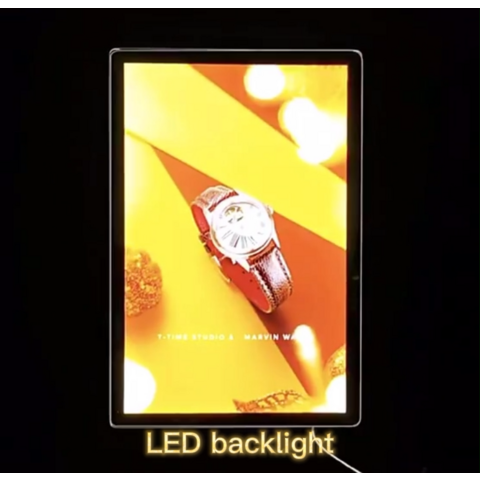 Indoor Advertising Led Light Box Aluminium Frame Billboard Wall Mounted ...