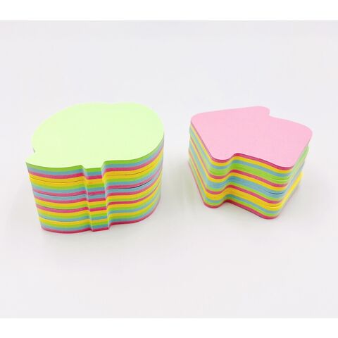 Sticky Notes Apple Shape Sticky Notes Bright Colorful Pad Self-sticky ...