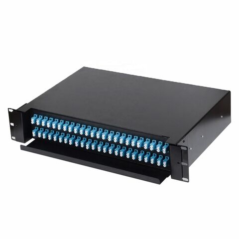 19'' 2u 96 Core Drawer Type Rack Mounted Fiber Optic Patch Panel With ...