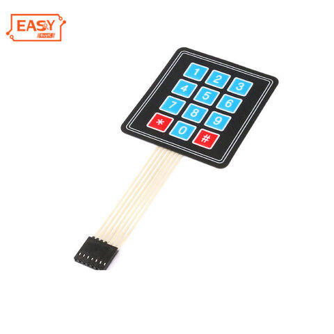 Easybuyic 3x4 12 Key Matrix Membrane Switch Keypad Keyboard - China ...