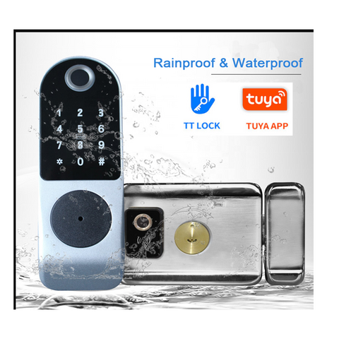 Buy Wholesale China Waterproof Outdoor Gate Rim Fingerprint Smart Door ...