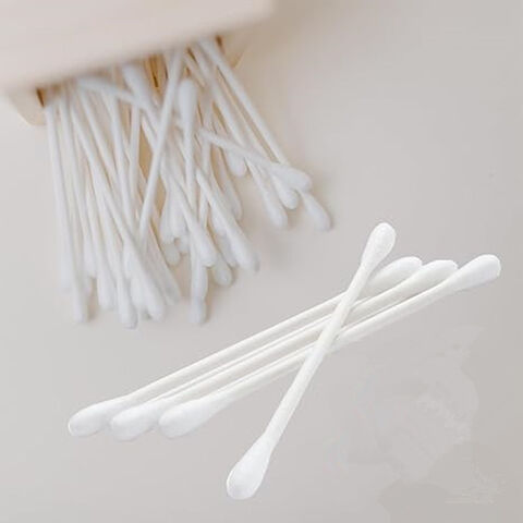 Wholesale Cotton Swabs With Natural Hard Paper Stick, Double Round Head ...