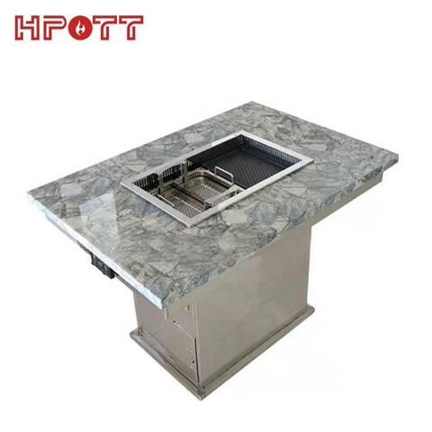 Factory Customization Chinese Commercial Korean Barbecue Smokeless Bbq ...