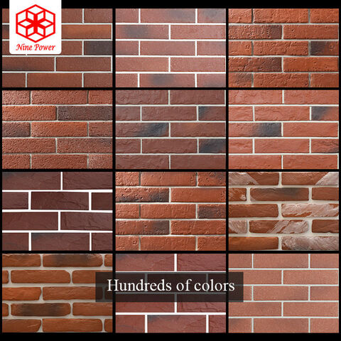 Buy Wholesale China External Wall Tile Red Cultural Thin Brick Tile For ...