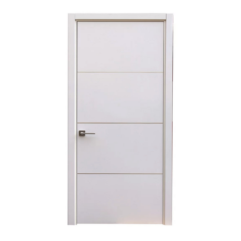 White Elegant Sensor Decorative Interior Flush Solid Wood Door Design ...