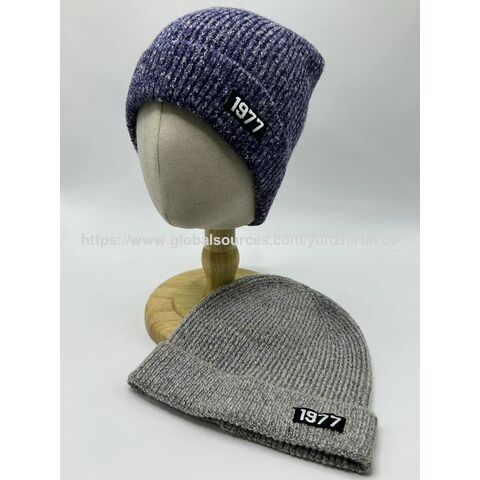 Buy Wholesale China Men's Knitted Mixed Color Ribbed Fashion Beanie ...