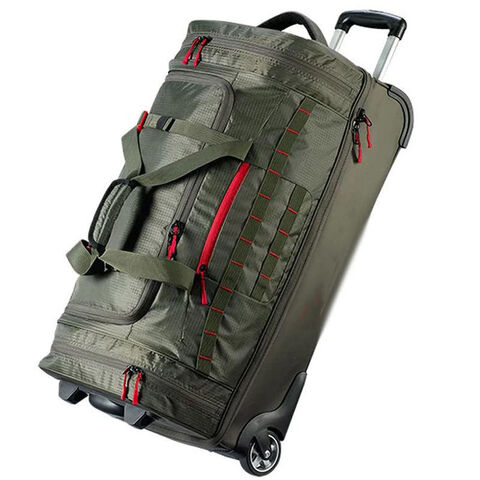 100l Large Capacity Reinforced Roller Gear Bag With Replacement Wheels ...