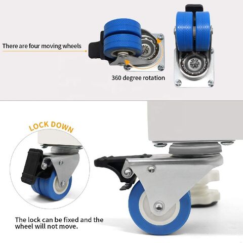 2 Inch 50mm Zinc Coated Steel Dual Wheel Small Blue Pvc Washing Machine ...