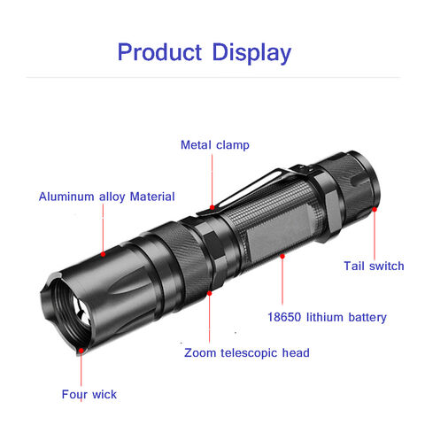 Buy Wholesale China New Retractable Zoom P50 Strong Light Flashlight ...